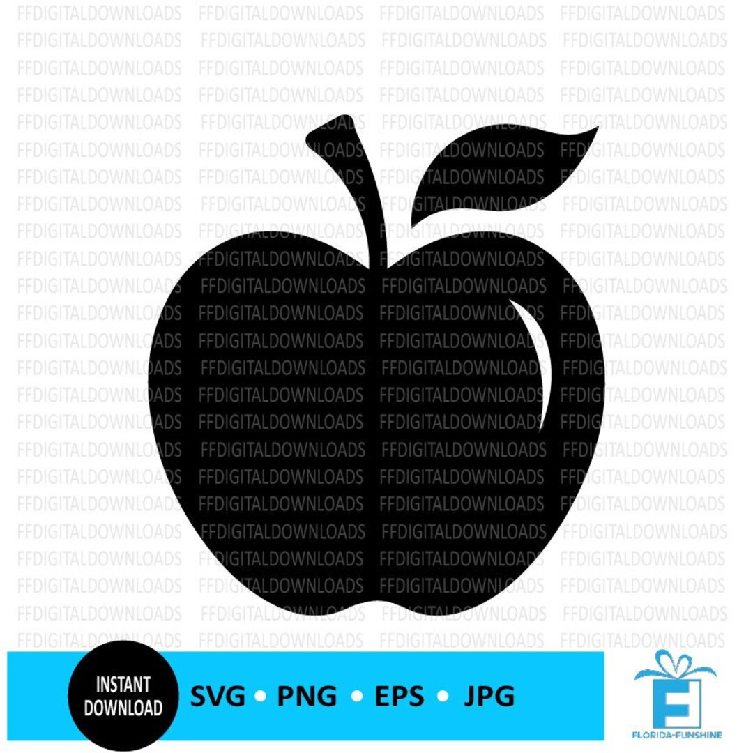 Apple SVG Apple PNG Apple Clipart Apple Silhouette Apple - Etsy