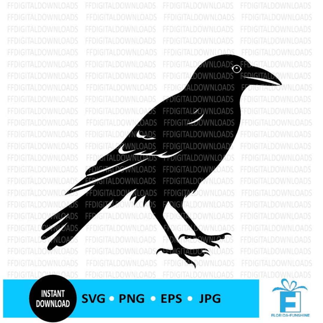 Crow SVG, Crow PNG, Crow Clipart, Crow Silhouette, Crow Vector, Crow ...