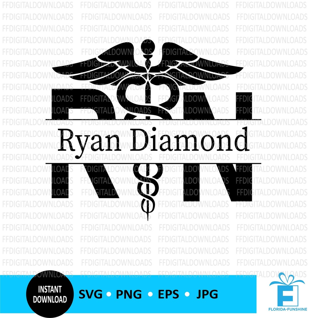 Registered Nurse Svg, RN SVG, Rn Split for Name SVG, Registered Nurse ...