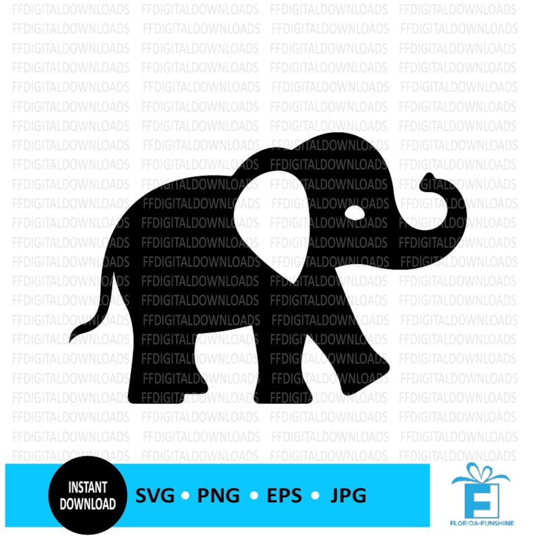 Baby Elephant SVG Cute Elephant Cut File Elephant Outline - Etsy UK