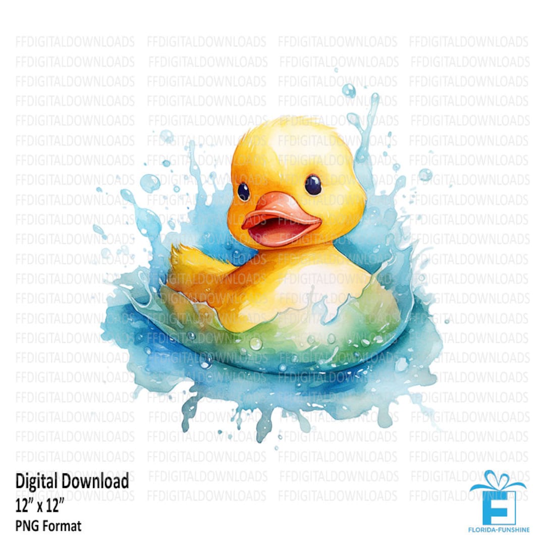 Rubber Duck Clipart, Rubber Duck Png, Watercolor Rubber Duck, Duck ...