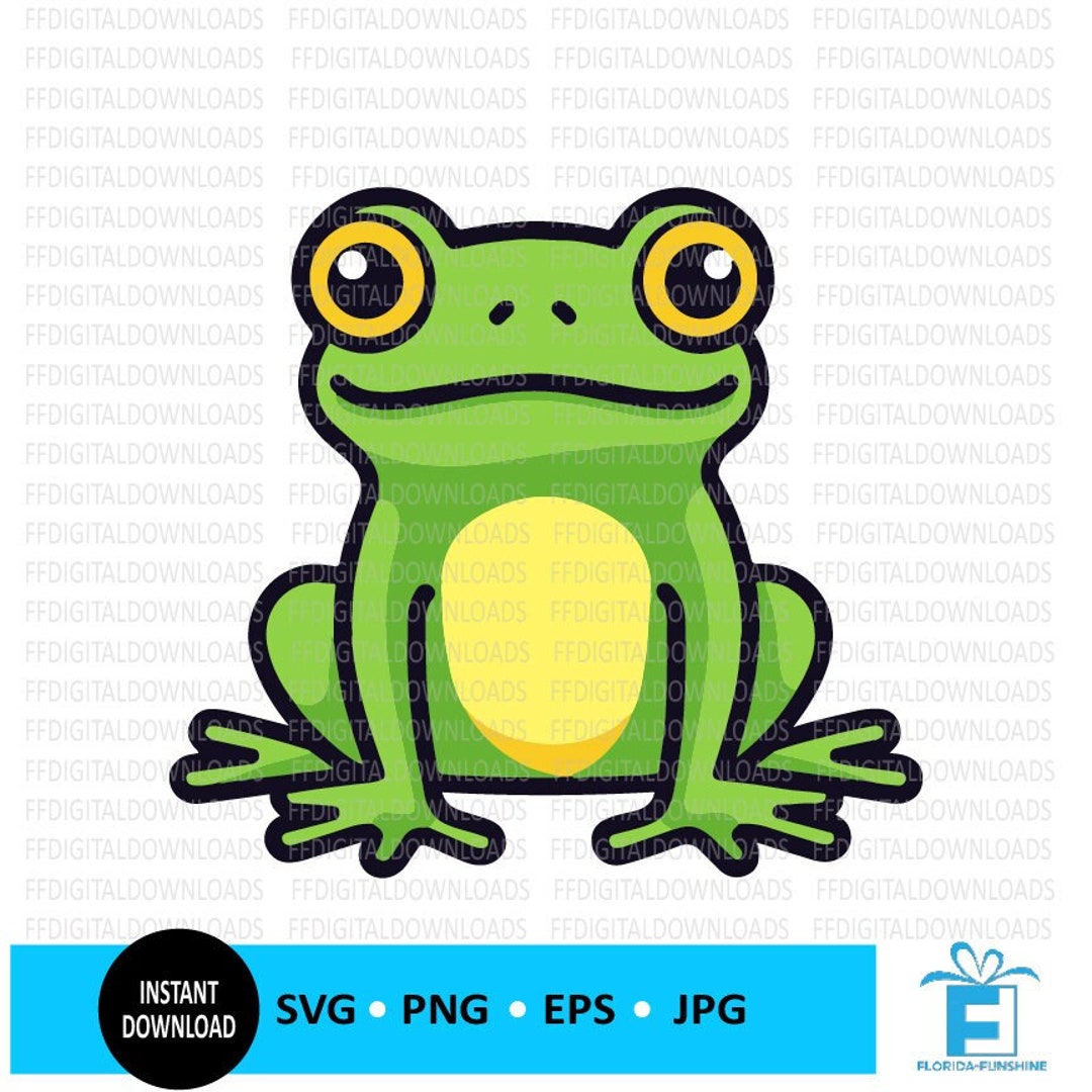 Frog SVG Frog PNG Frog Clipart Frog Graphic Design Frog - Etsy