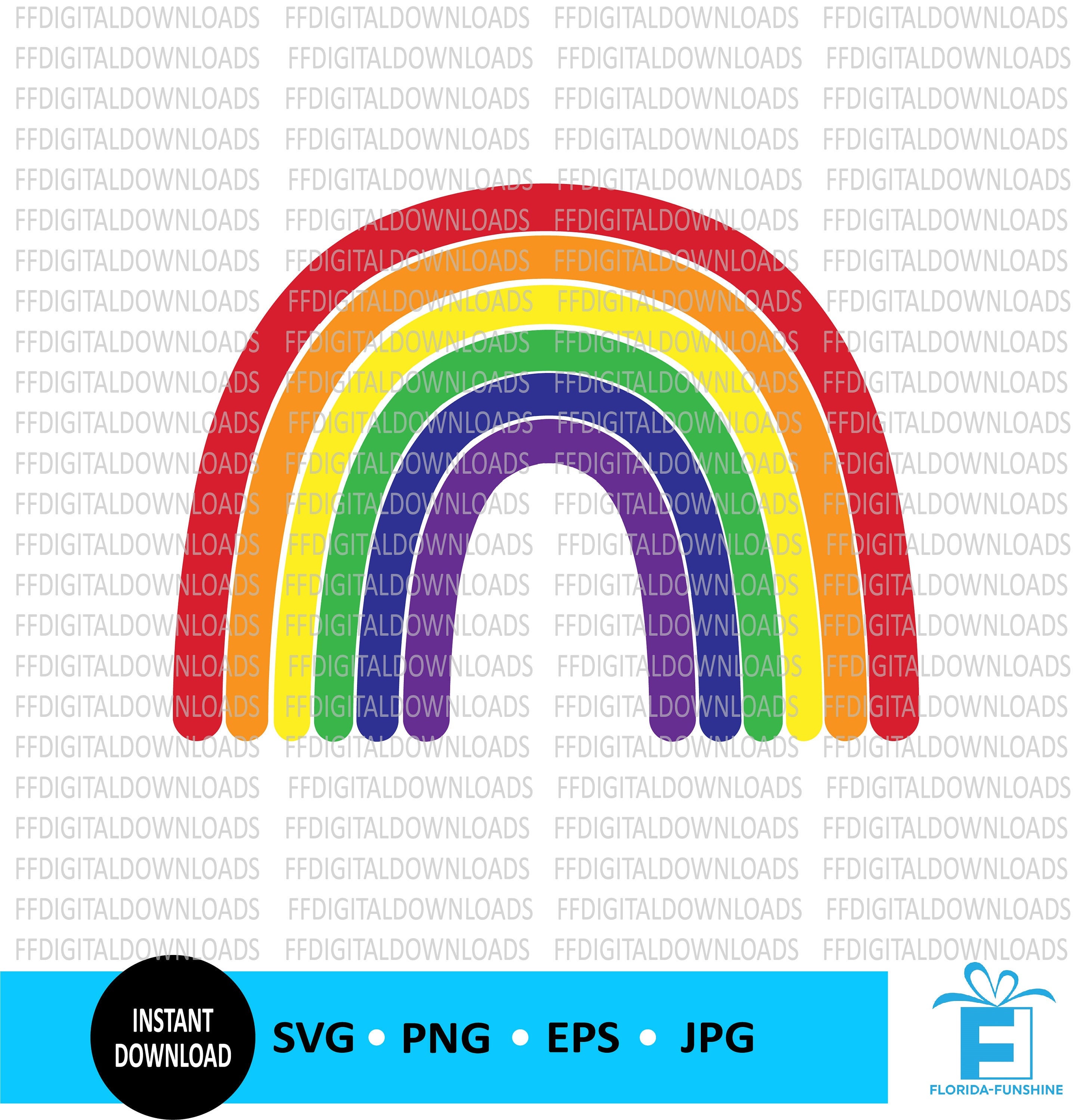 Rainbow SVG. Cricut Cut Files. Silhouette. Layered Files. - Etsy Australia