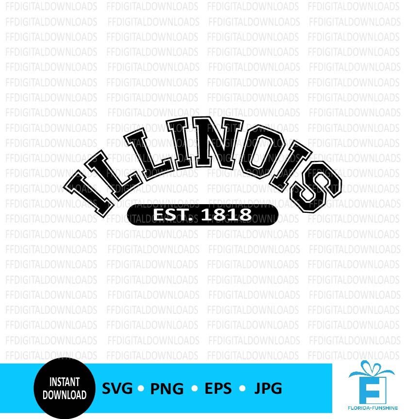Illinois SVG, Illinois PNG, Illinois Shirt Design,illinois Gift ...