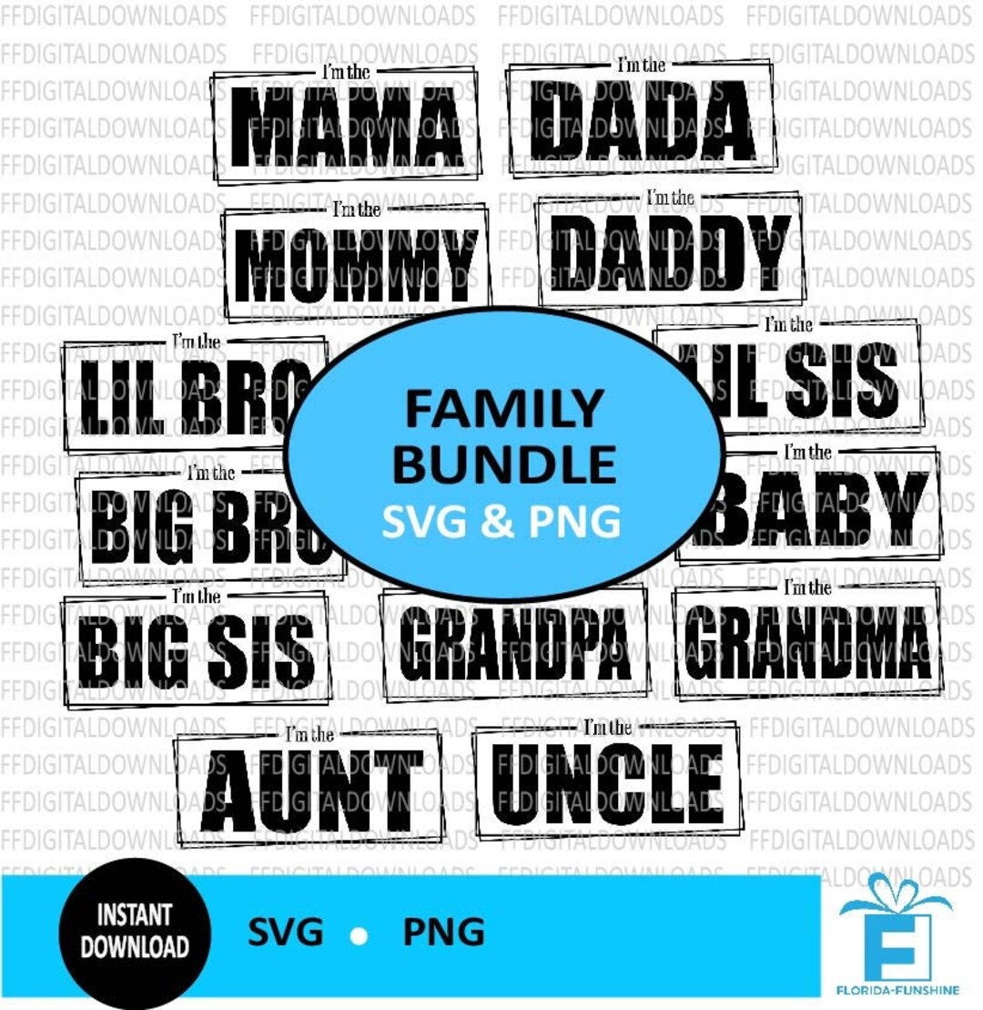 Family SVG Bundle Family Members Svg Family Svg I'm - Etsy