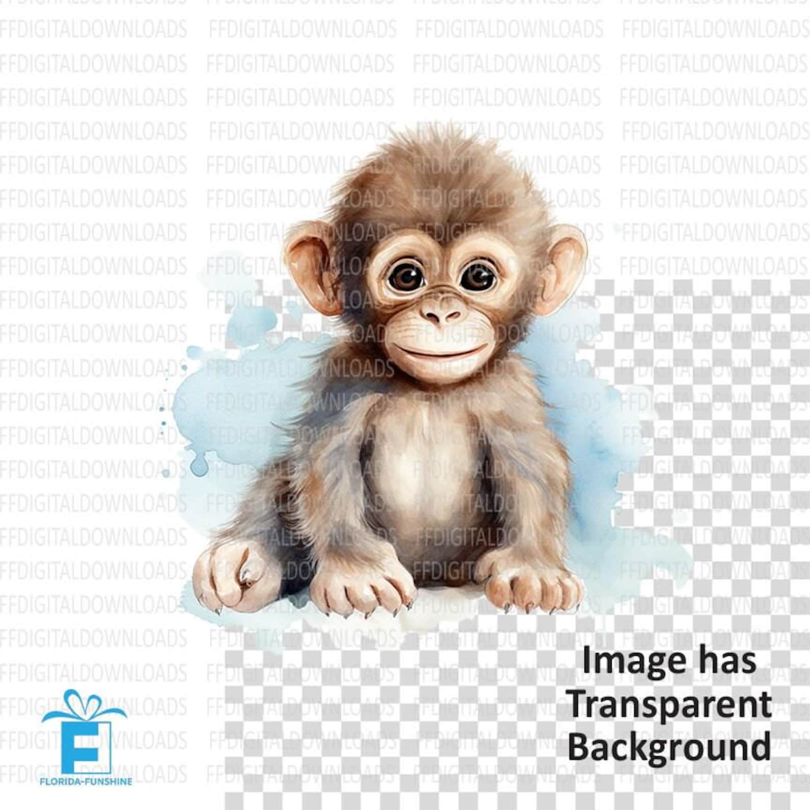 Baby Affe Clipart, Affe PNG, Baby Affe PNG, Aquarell Affe PNG, Affe ...