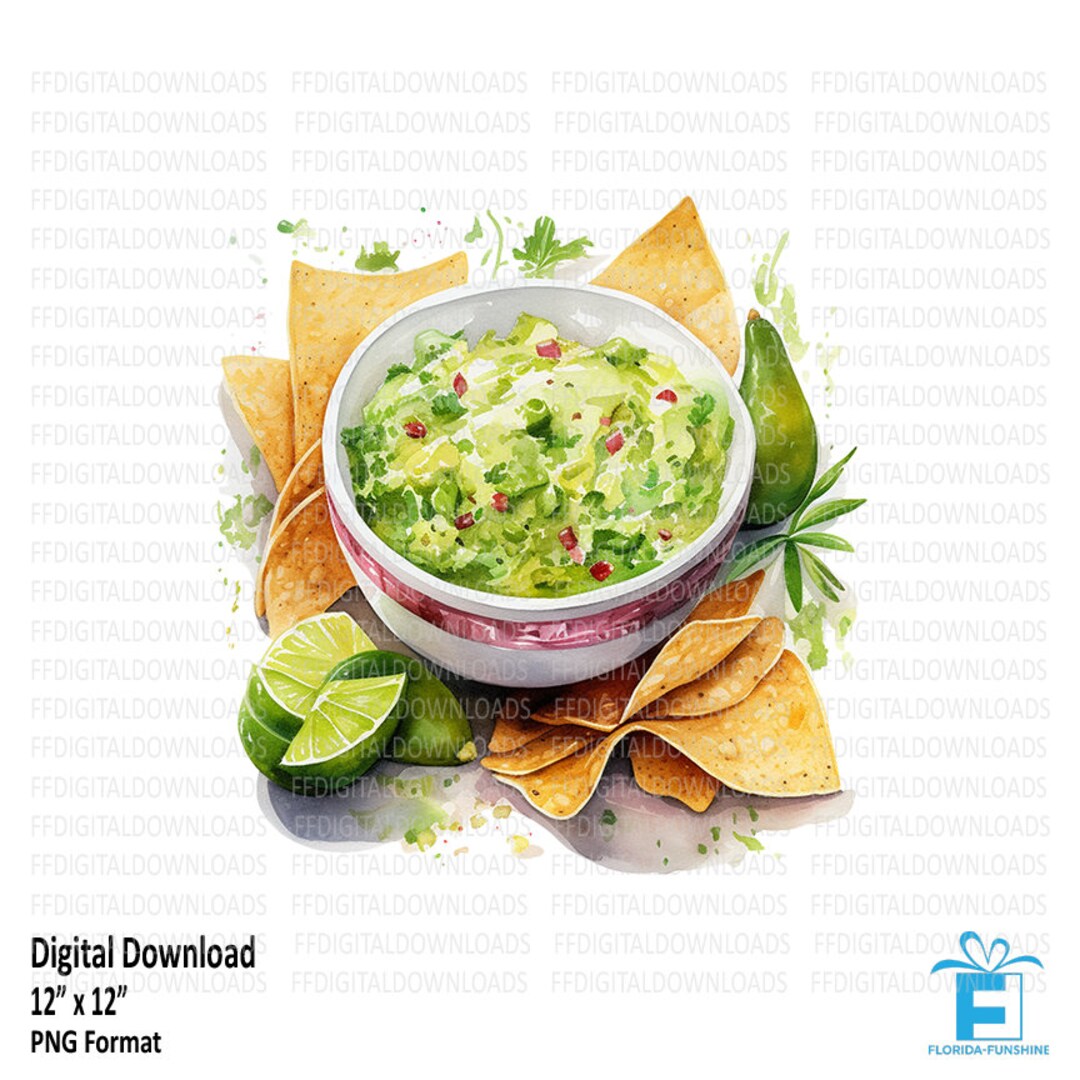 Guacamole Clipart, Guacamole PNG, Guacamole Digital Clipart, Guacamole ...