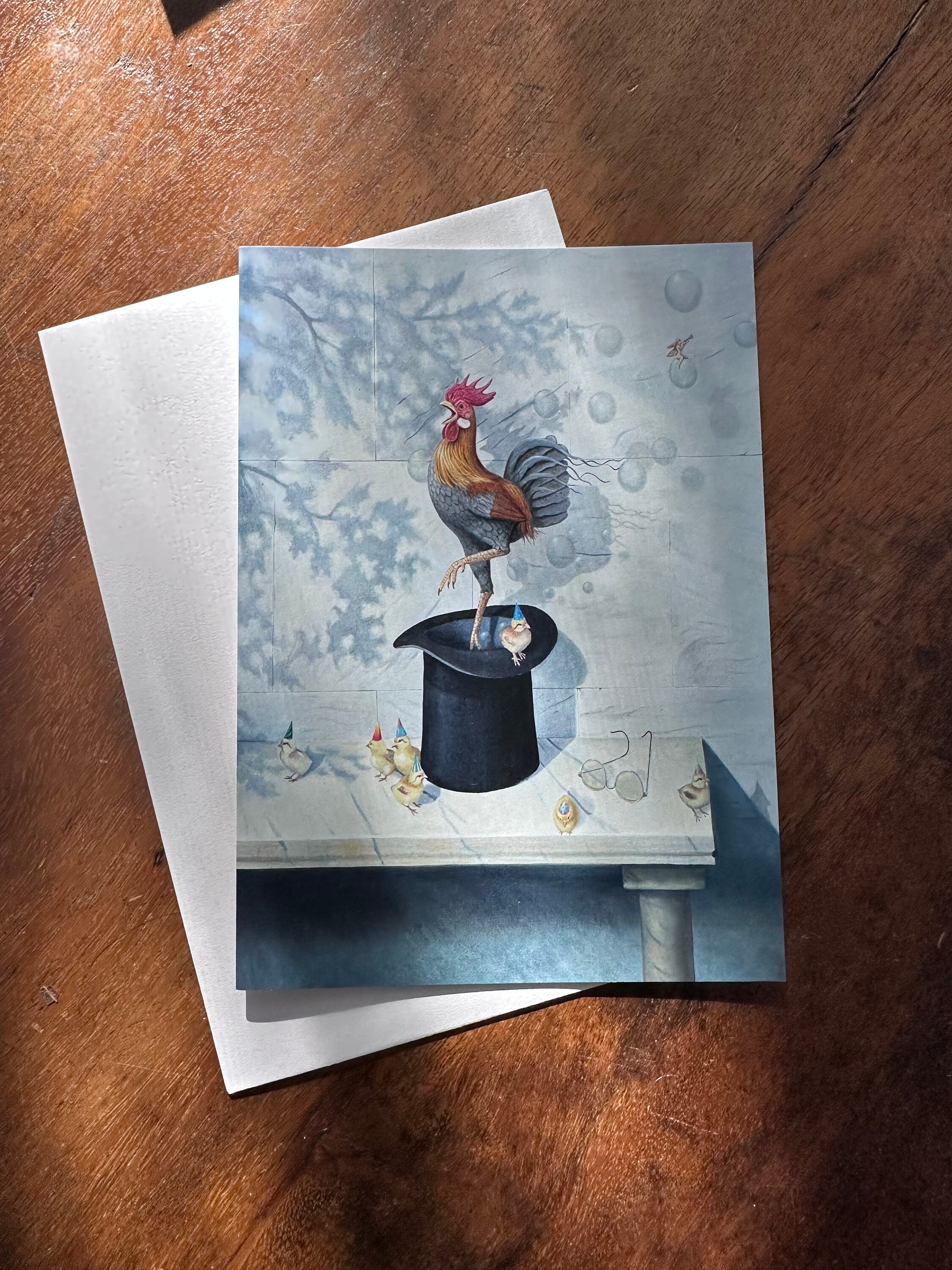 Rooster Series: 5x7 Rooster Card, Rooster Art Card, Rooster Note Card ...