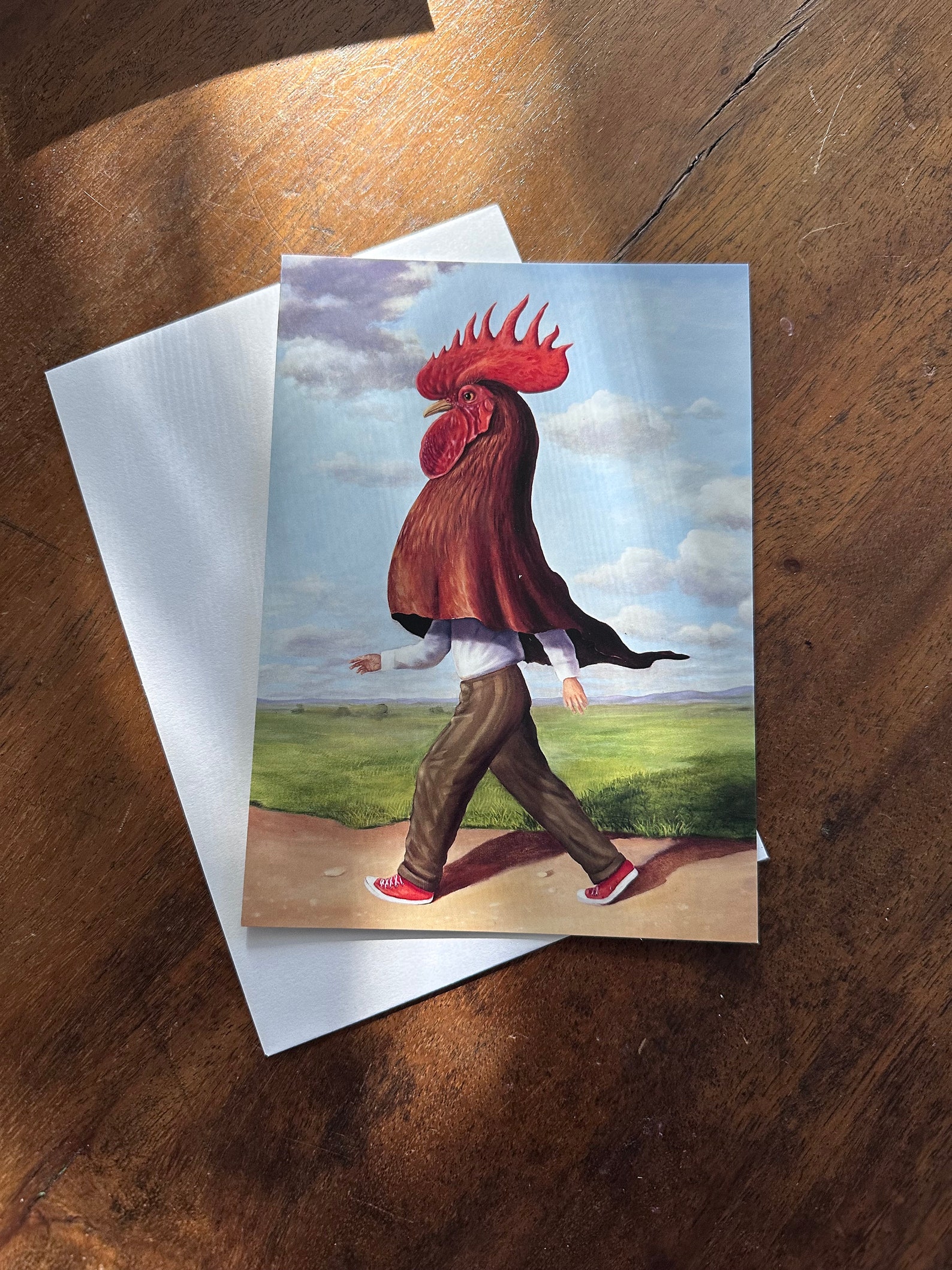 Rooster Series: 5x7 Rooster Card, Rooster Art Card, Rooster Note Card ...