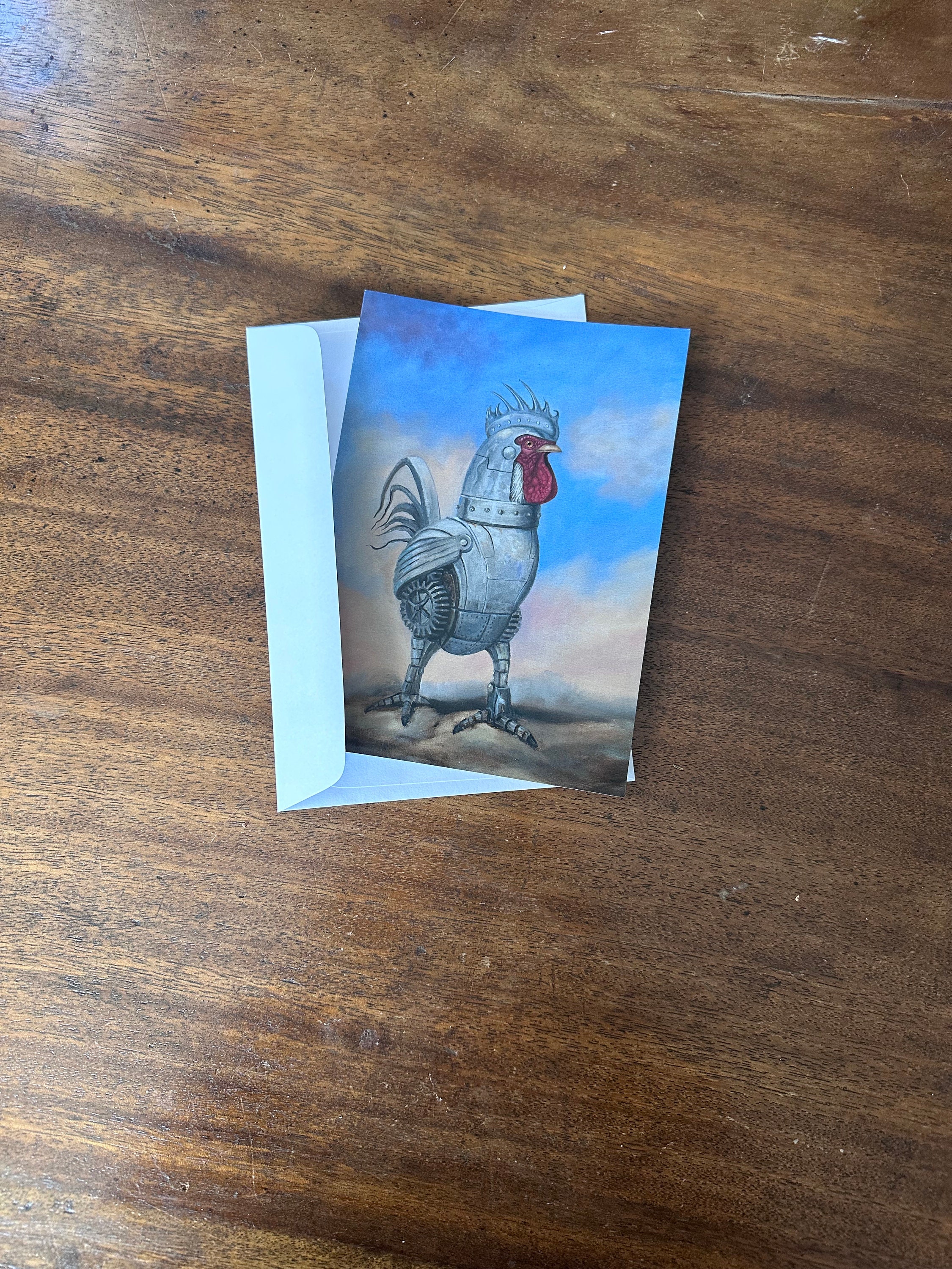 Rooster Series: 5x7 Rooster Card, Rooster Art Card, Rooster Note Card ...