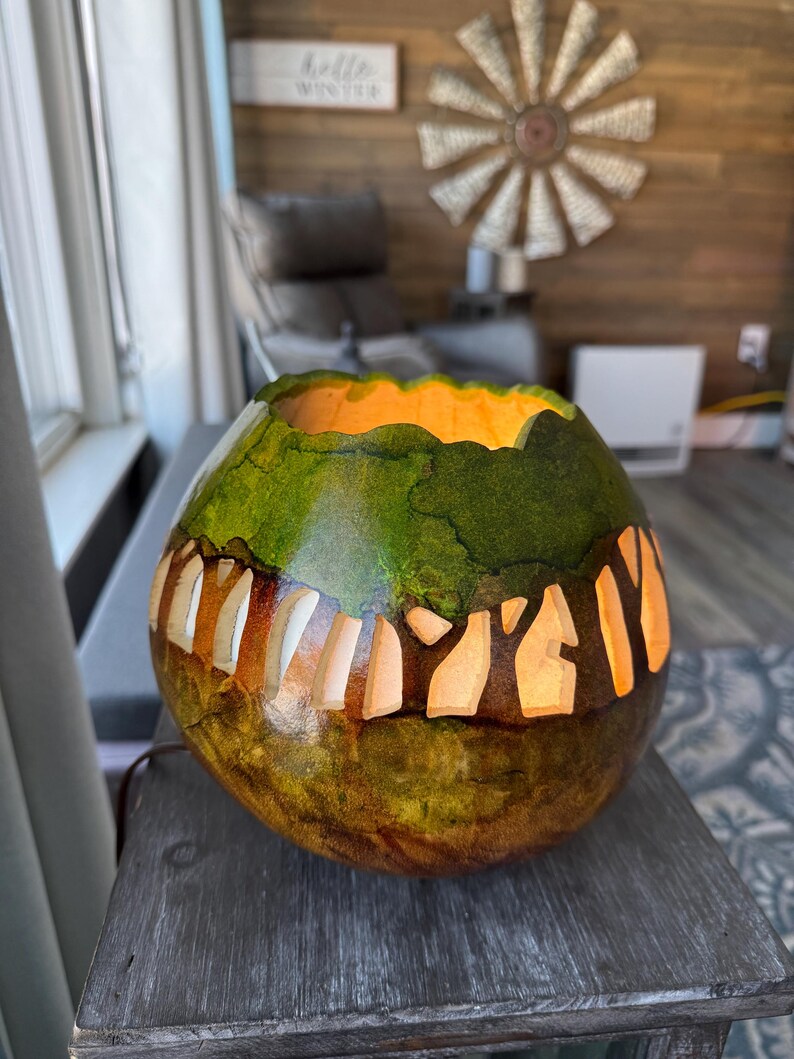 Gourd Luminary, Gourd Lamp, Natural Art, Maine Made Art, Local Grown ...