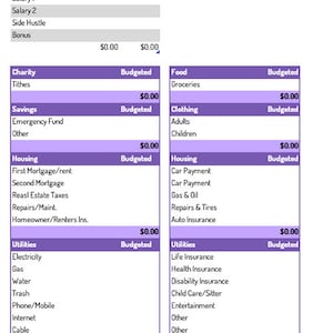 Dave Ramsey Quick Start Budget Template - Etsy