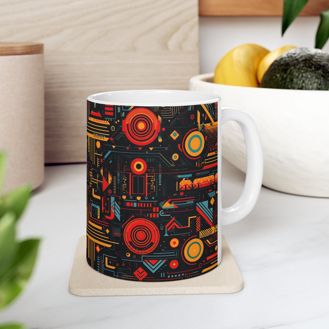 Blade Runner Abstract Art Mug | 11oz Ceramic Coffee Cup | Sci-fi ...