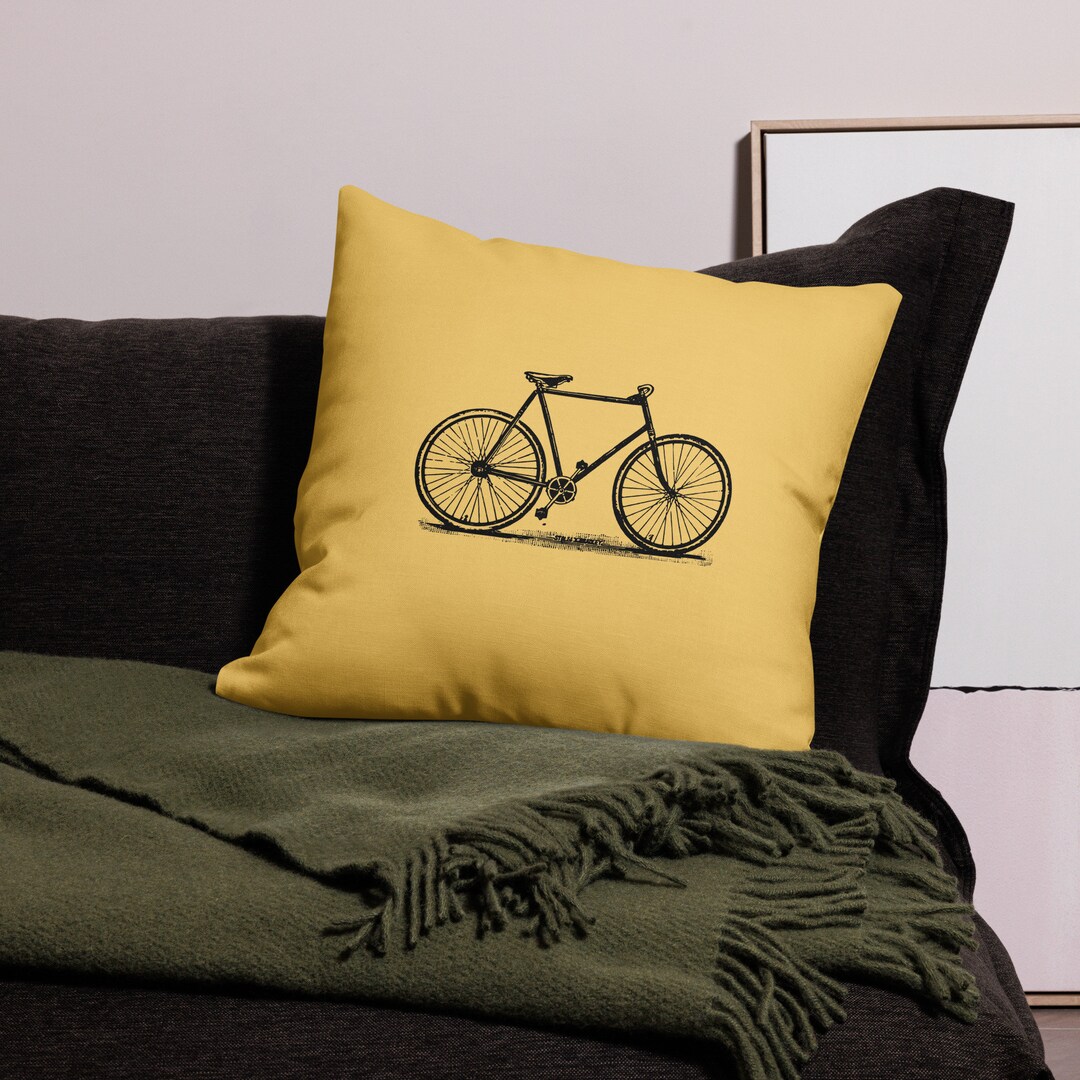 Premium Pop Art Bicycle Pillow |unique Decorative Throw Pillow | Modern ...