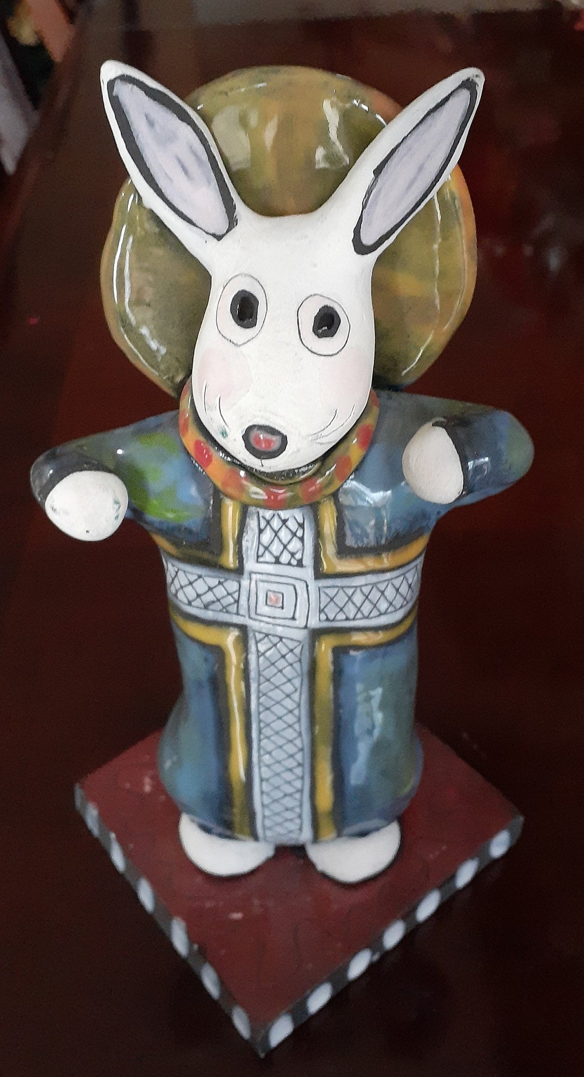 Mythological TRICKSTER Clay Sculpture One-of-a-kind Hand Formed Hand ...