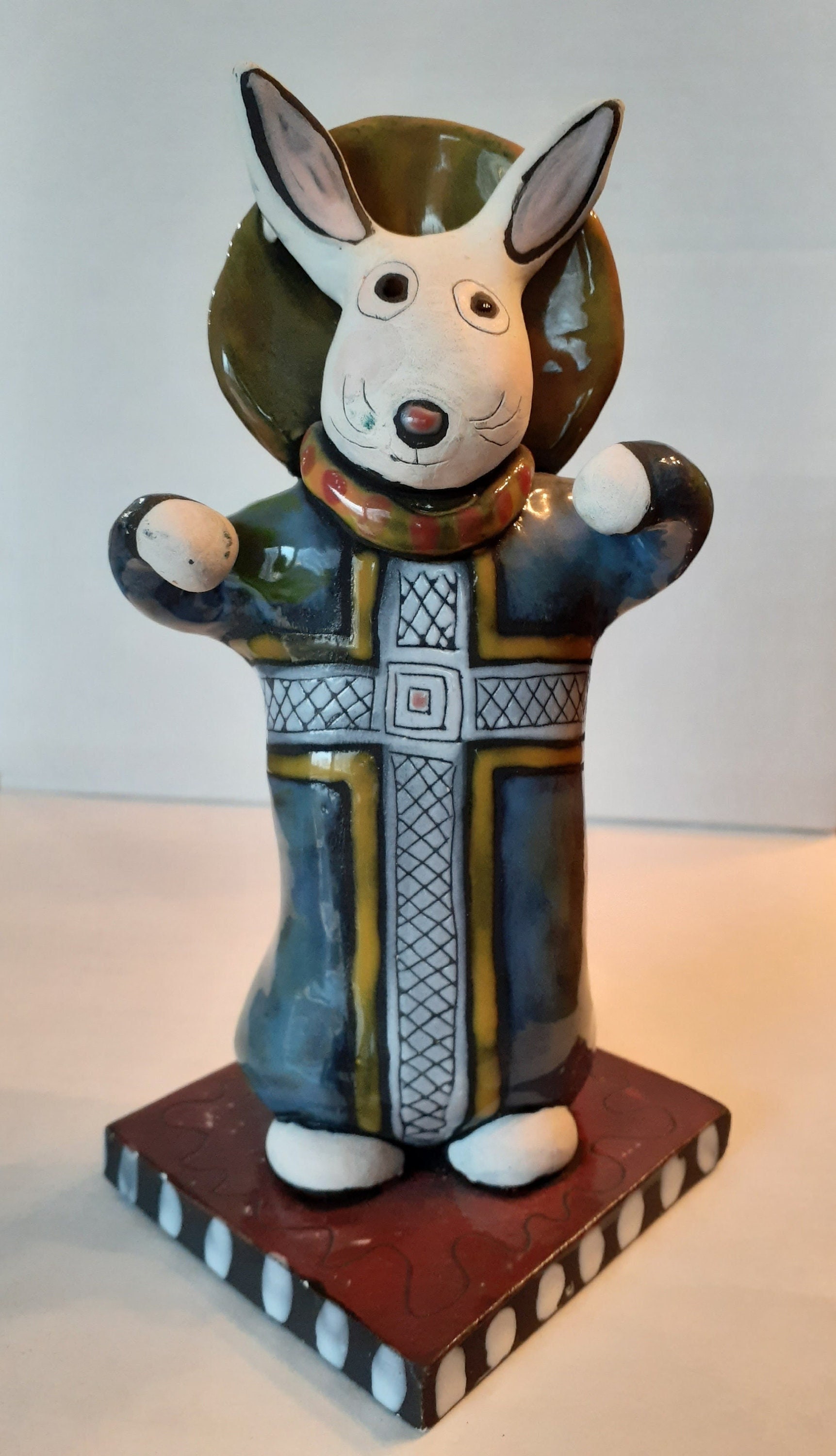 Mythological TRICKSTER Clay Sculpture One-of-a-kind Hand Formed Hand ...