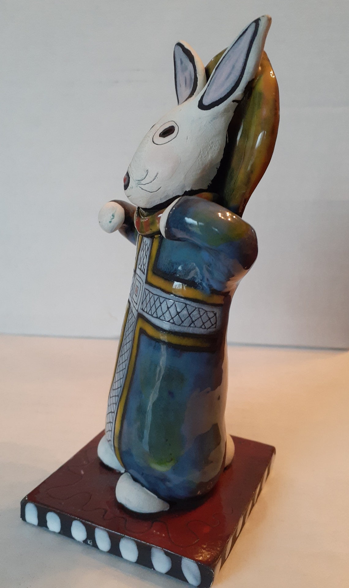 Mythological TRICKSTER Clay Sculpture One-of-a-kind Hand Formed Hand ...