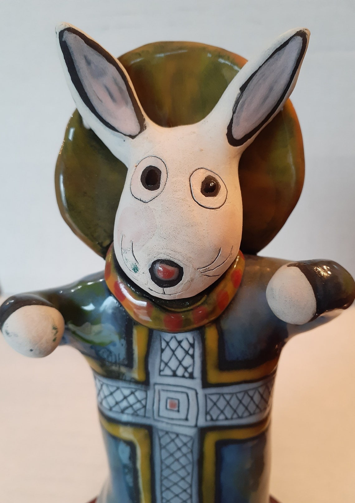 Mythological TRICKSTER Clay Sculpture One-of-a-kind Hand Formed Hand ...