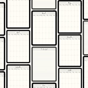 Vintage 2023 Monthly Digital Planner A4 Size in PDF Printable Calendar ...