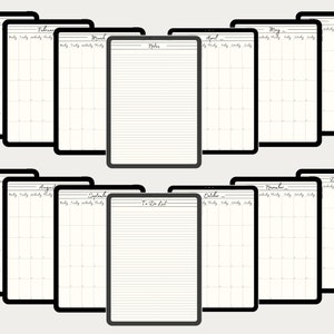 Vintage 2023 Monthly Digital Planner A4 Size in PDF Printable Calendar ...