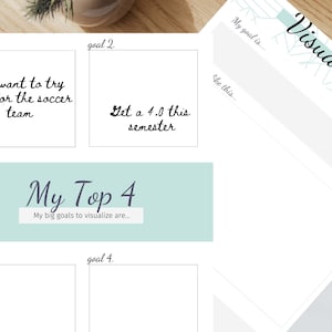 Vision Board Worksheets for Teens 5 Page Digital Download PDF Therapy ...