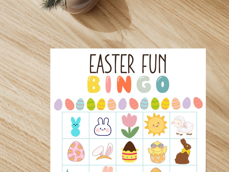 Oster BINGO Karten Printables Osterparty Spiel Oster Bingo Karten ...