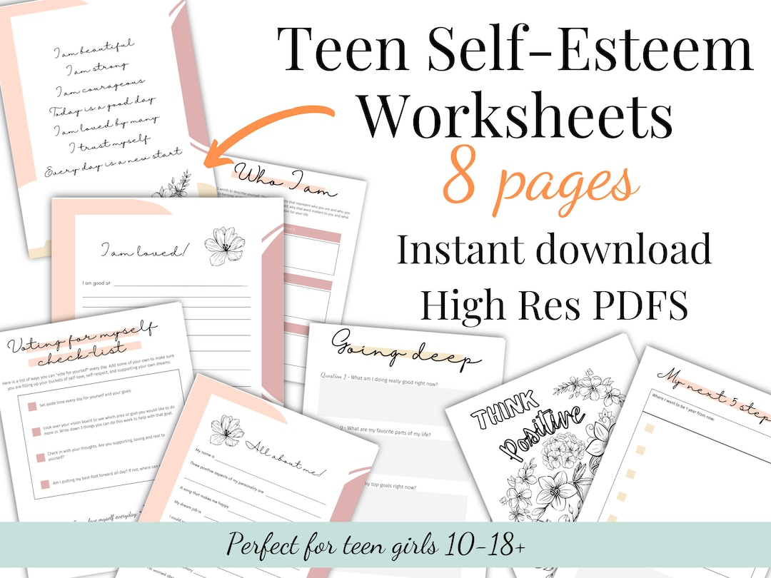Teen Self Esteem Worksheets Therapy Worksheets Self Esteem Printable ...