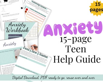 Anxiety Worksheets for Teenagers PDF - Etsy