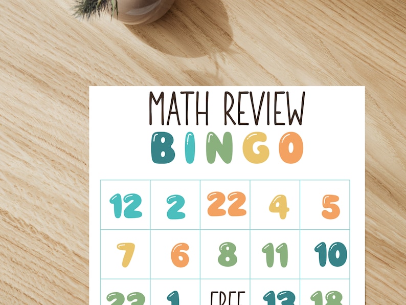 Math BINGO Cards Printables School Party Game 1st Grade Math Bingo ...