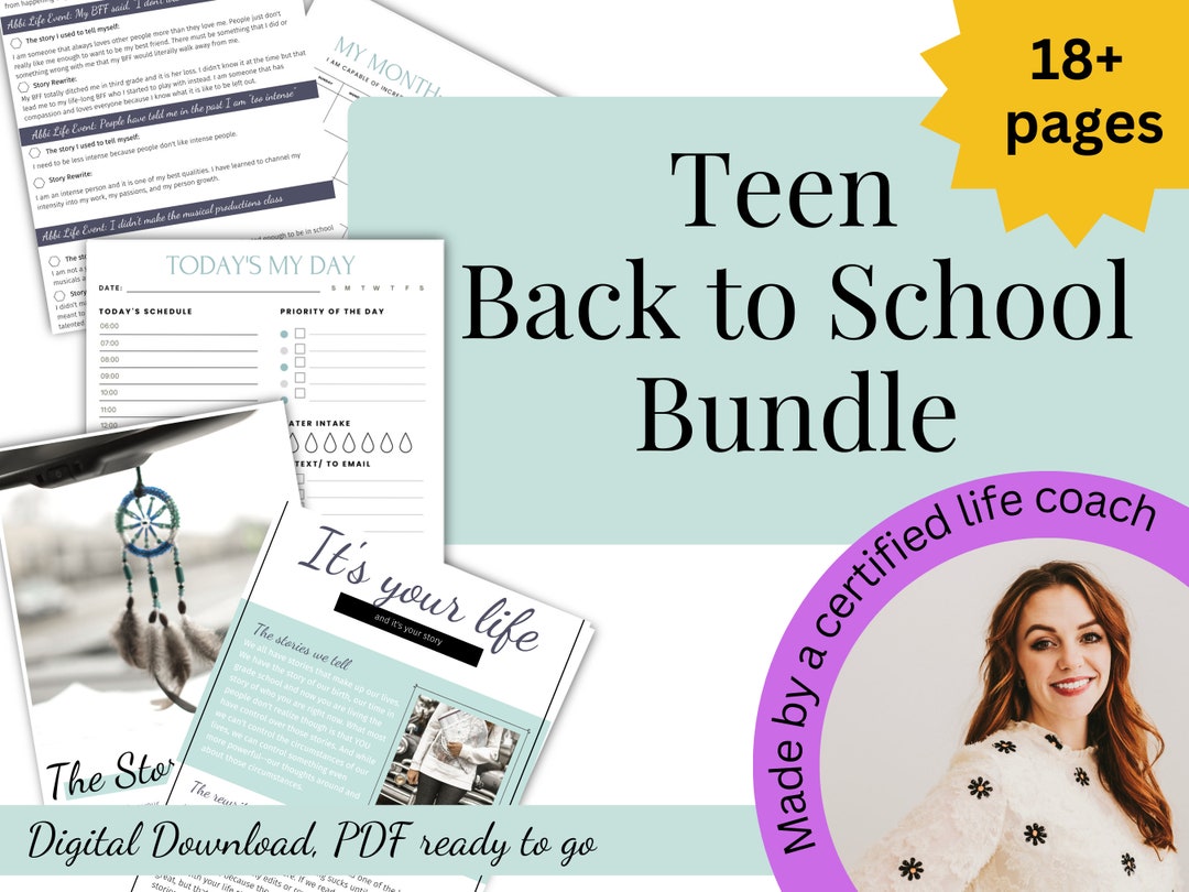 Back to School Mental Health Resources for Teenagers 18+ Printable ...