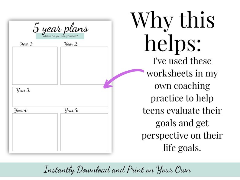 Mental Health Resources for Teenagers: Productivity Bundle 10 Printable ...