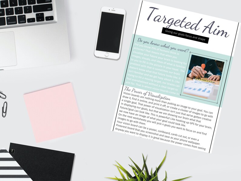 Vision Board Worksheets for Teens 5 Page Digital Download PDF Therapy ...