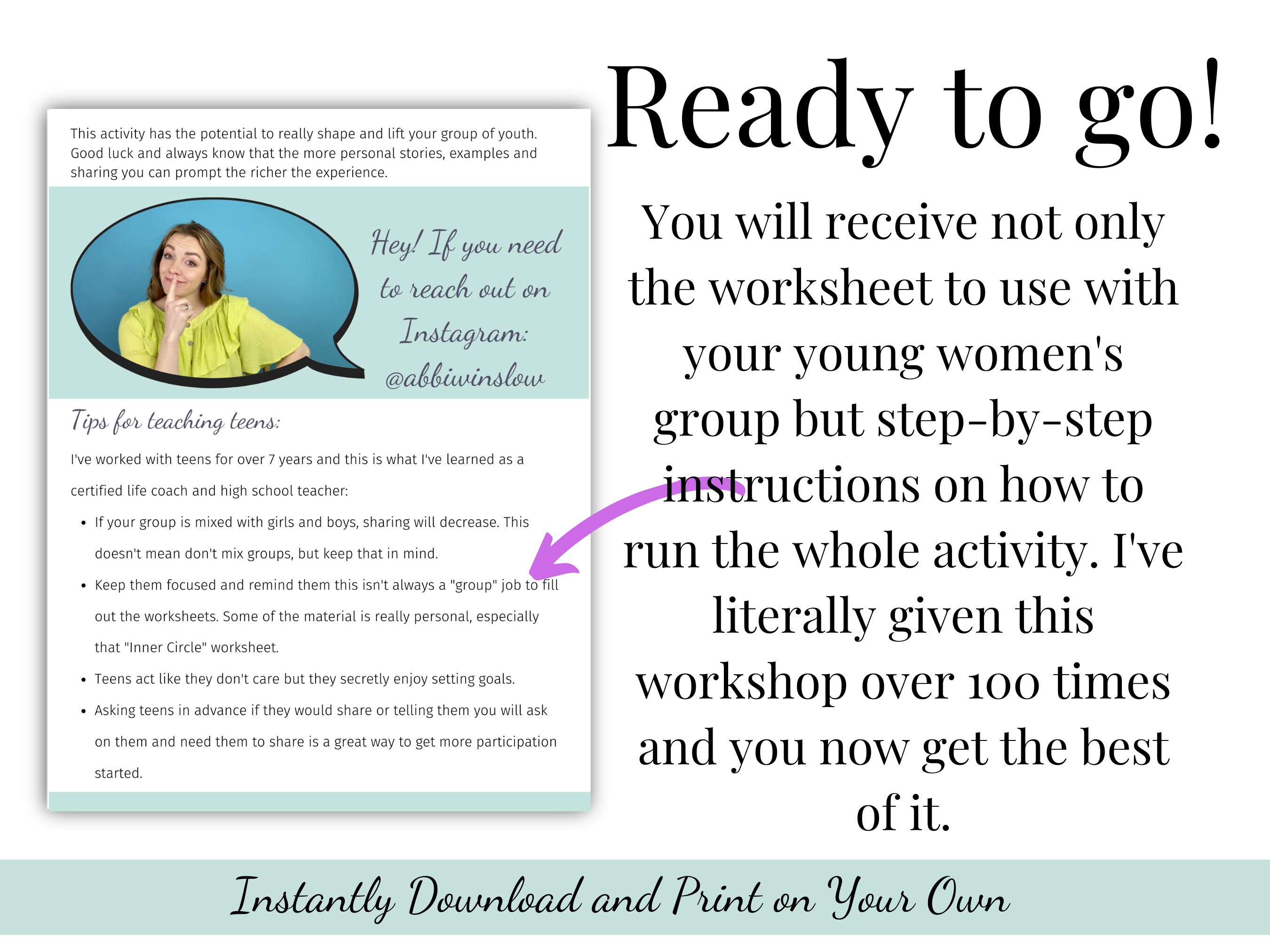 Teen Activity Packet Self Esteem Workshop Mental Health Resources PDF ...