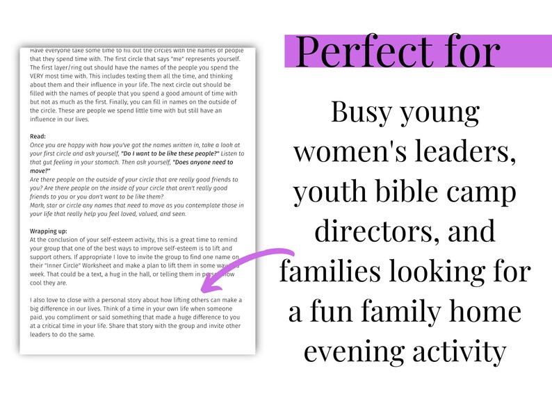 Teen Self-esteem Activity Packet: Youth Workshop (PDF Digital Download ...