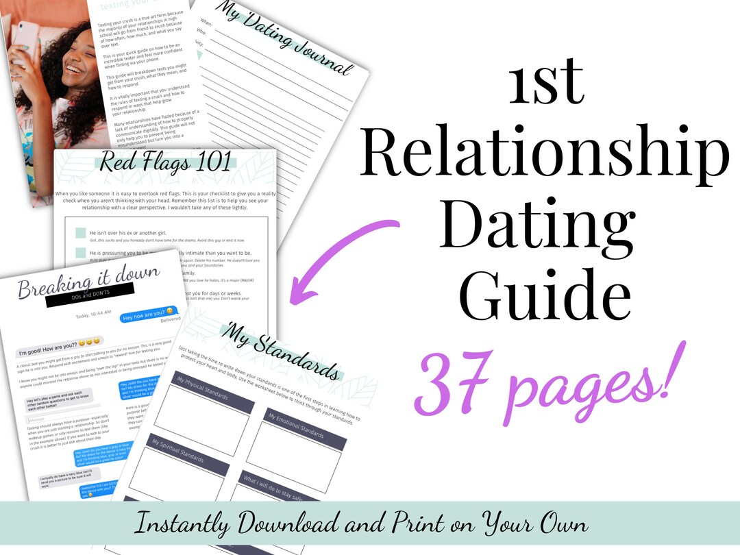 Teen Dating Guide: First Relationship Worksheets (37 Page Digital ...