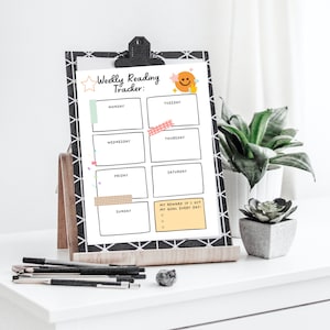 Kids Reading Journal Printable: Daily, Weekly, Monthly Tracker (digital ...