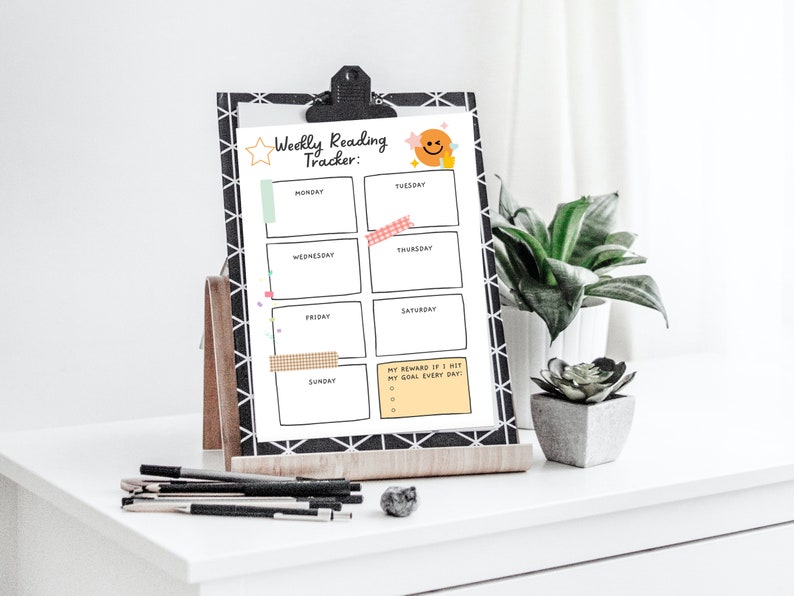 Kids Reading Tracker | Printable Reading Journal | Daily & Weekly ...