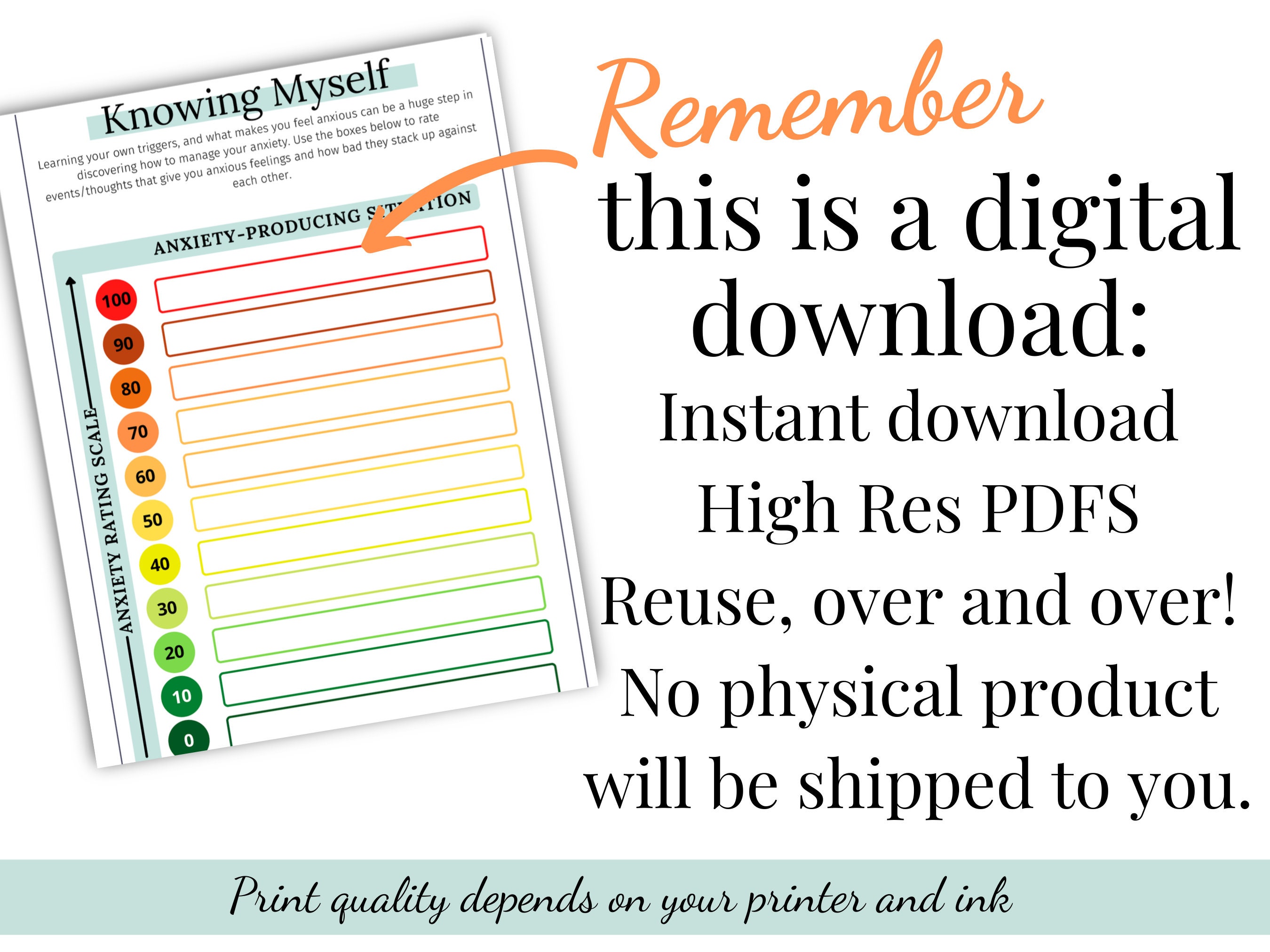 Anxiety Workbook for Teens: Mental Health Resources (digital Download ...