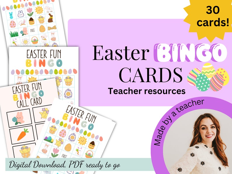 Oster BINGO Karten Printables Osterparty Spiel Oster Bingo Karten ...