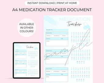 A4 Blue Skincare Routine | Digital Download - Print at Home | Skincare ...