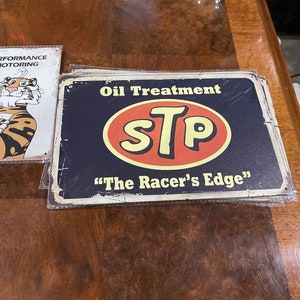STP OIL TREATMENT the Racer's Edge Retro Tin Wall Sign Garage Man Cave - Etsy