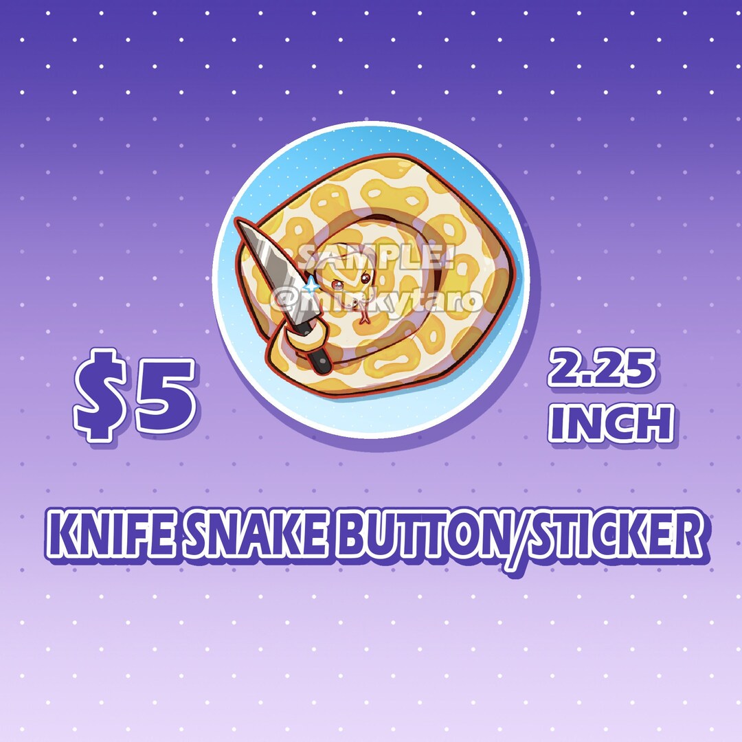 Knife Snake Ball Python 2.25 Inch Pinback Button 3.25 - Etsy