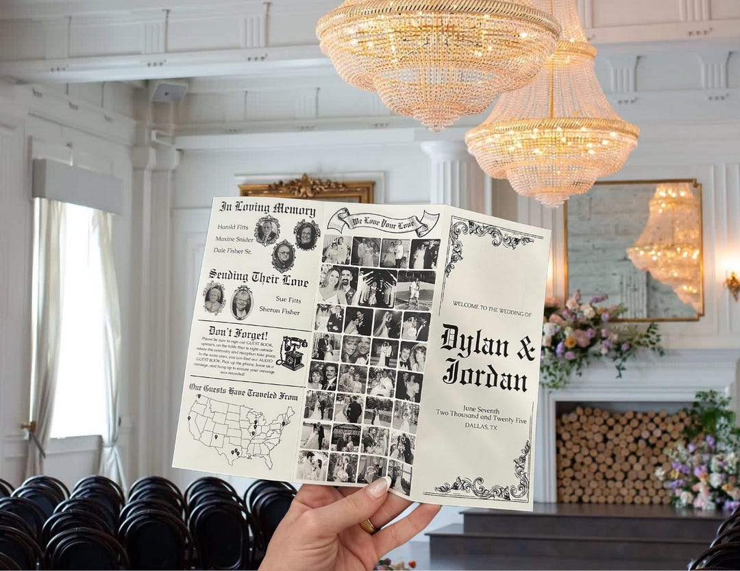Vintage Gothic Wedding & Event Programs - Digital Template - Etsy