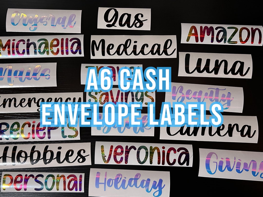 Cash Envelope Vinyl Label Fits A6 Zippered Envelope - Etsy