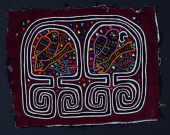 Handsawn Colombian Mola Abstract Design - Etsy