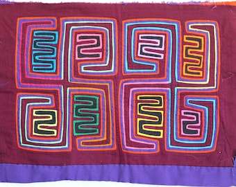 Handsawn Colombian Mola Abstract Swan Design - Etsy