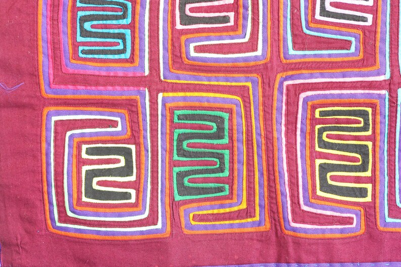 Handsawn Colombian Mola Abstract Design - Etsy