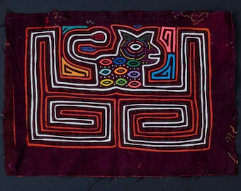 Handsawn Colombian Mola Abstract Swan Design - Etsy