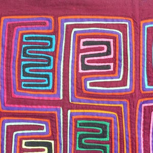 Handsawn Colombian Mola Abstract Design - Etsy