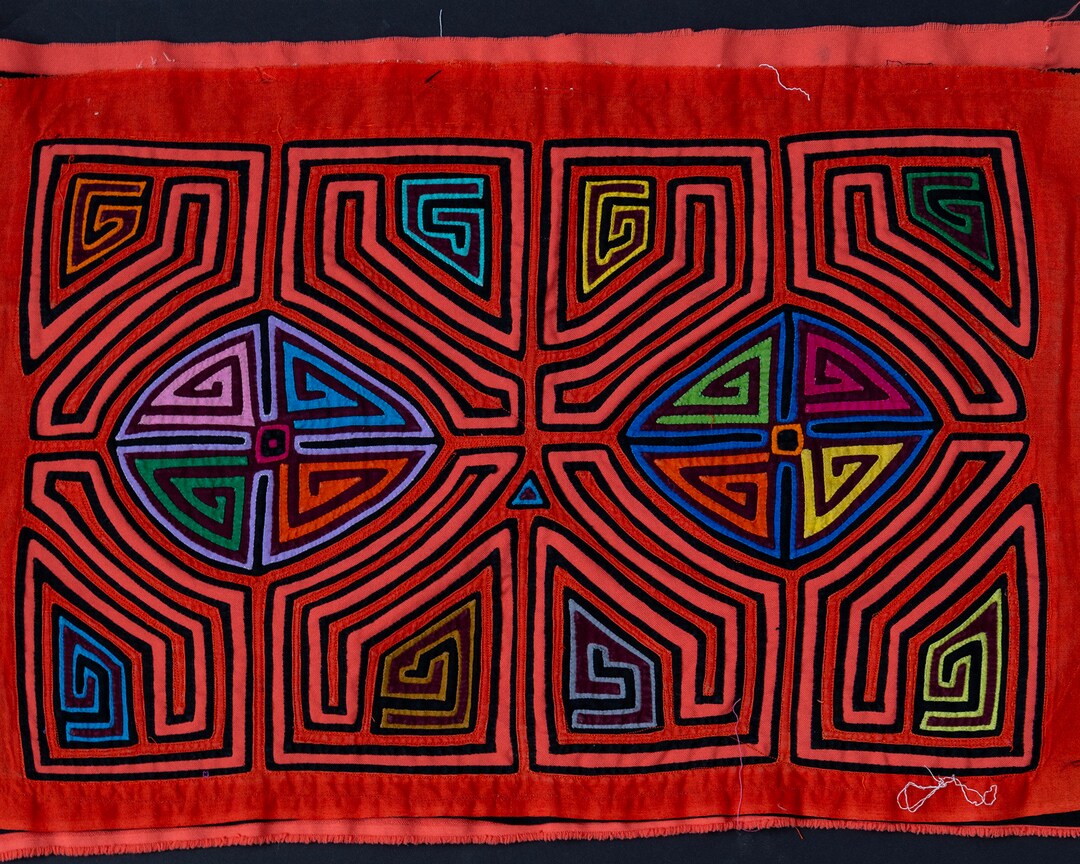 Handsawn Colombian Mola Abstract Design - Etsy